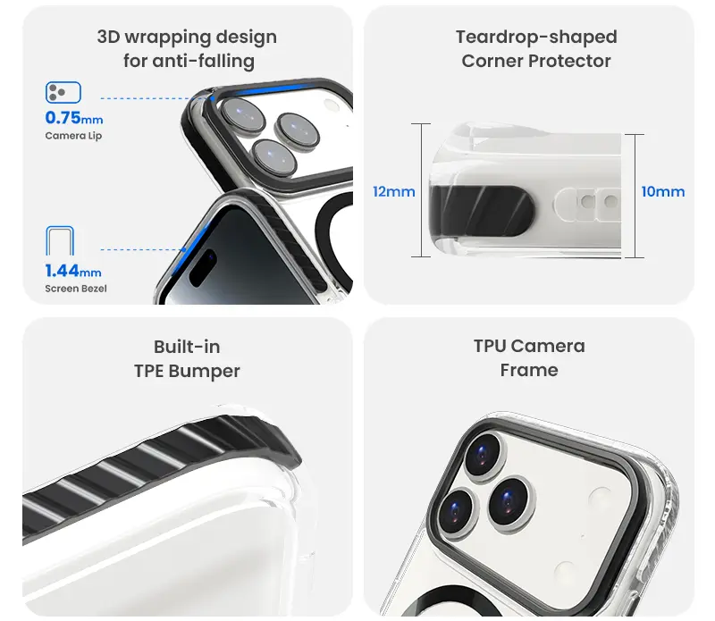 3-in-1 Magnetic Beauty Shield Phone Case C&T® - C&T Phone Case Maker